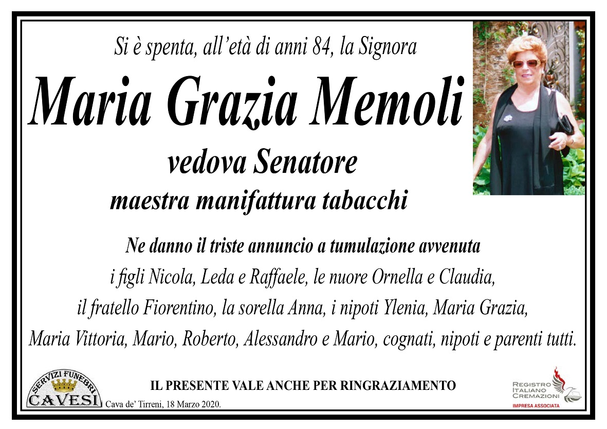 Cava, lutto Memoli-Senatore - Ulisse online
