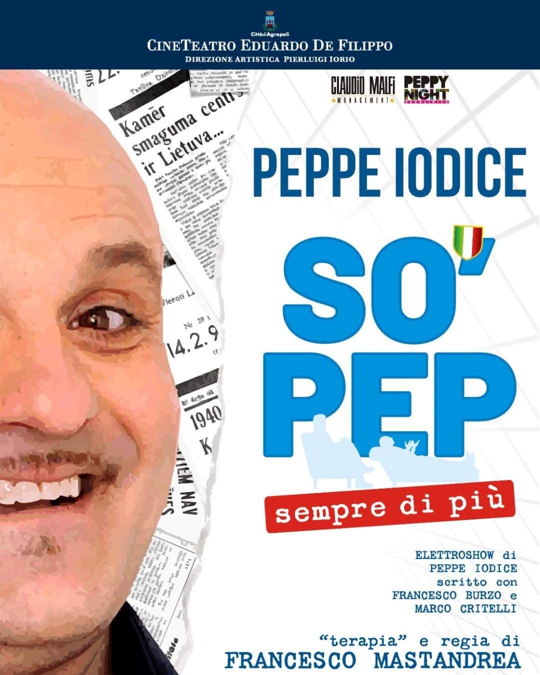 Agropoli, giovedì al “De Filippo” lo spettacolo di Peppe Iodice “So ...